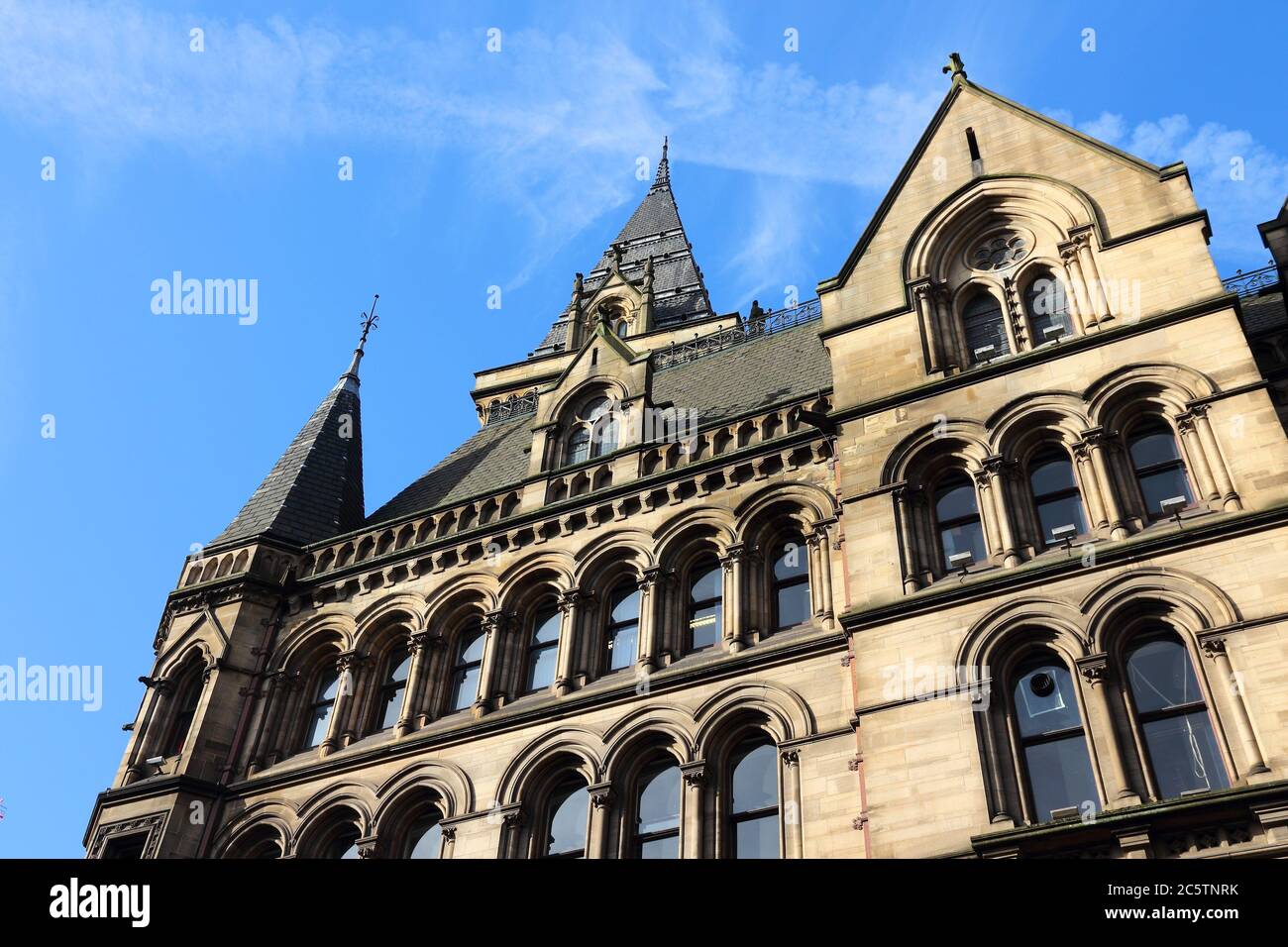 Manchester City Hall - old landmark in North West England (UK Stock ...
