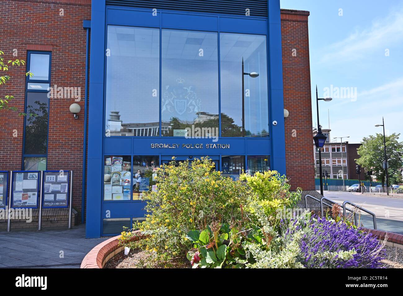 Bromley (Greater London), Kent, UK. The entrance of Bromley Police ...