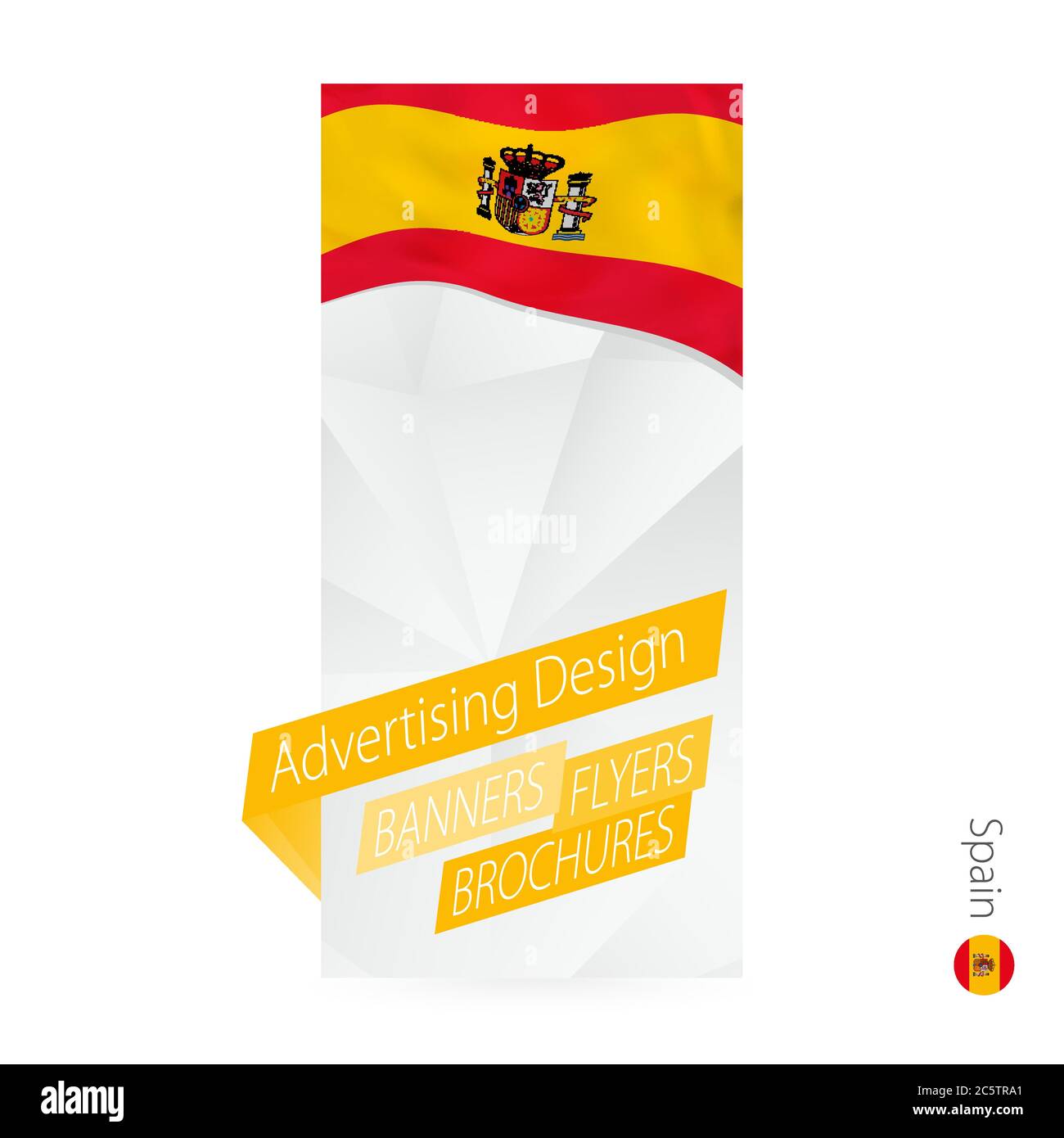 Vector abstract banner template for Spain. Advertising template with ...