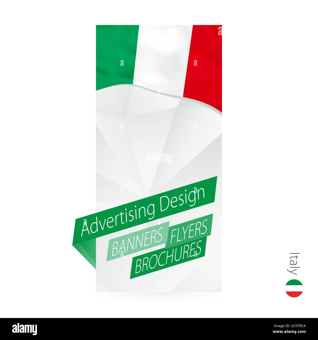 Vector abstract banner template for Italy. Advertising template with ...