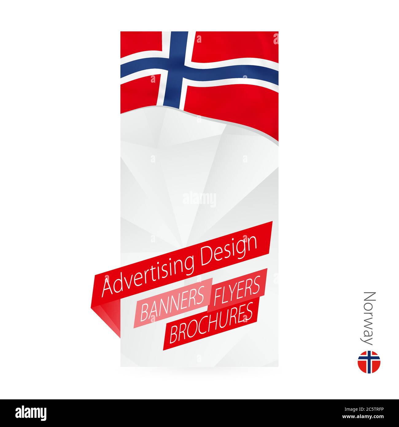 Vector abstract banner template for Norway. Advertising template with ...