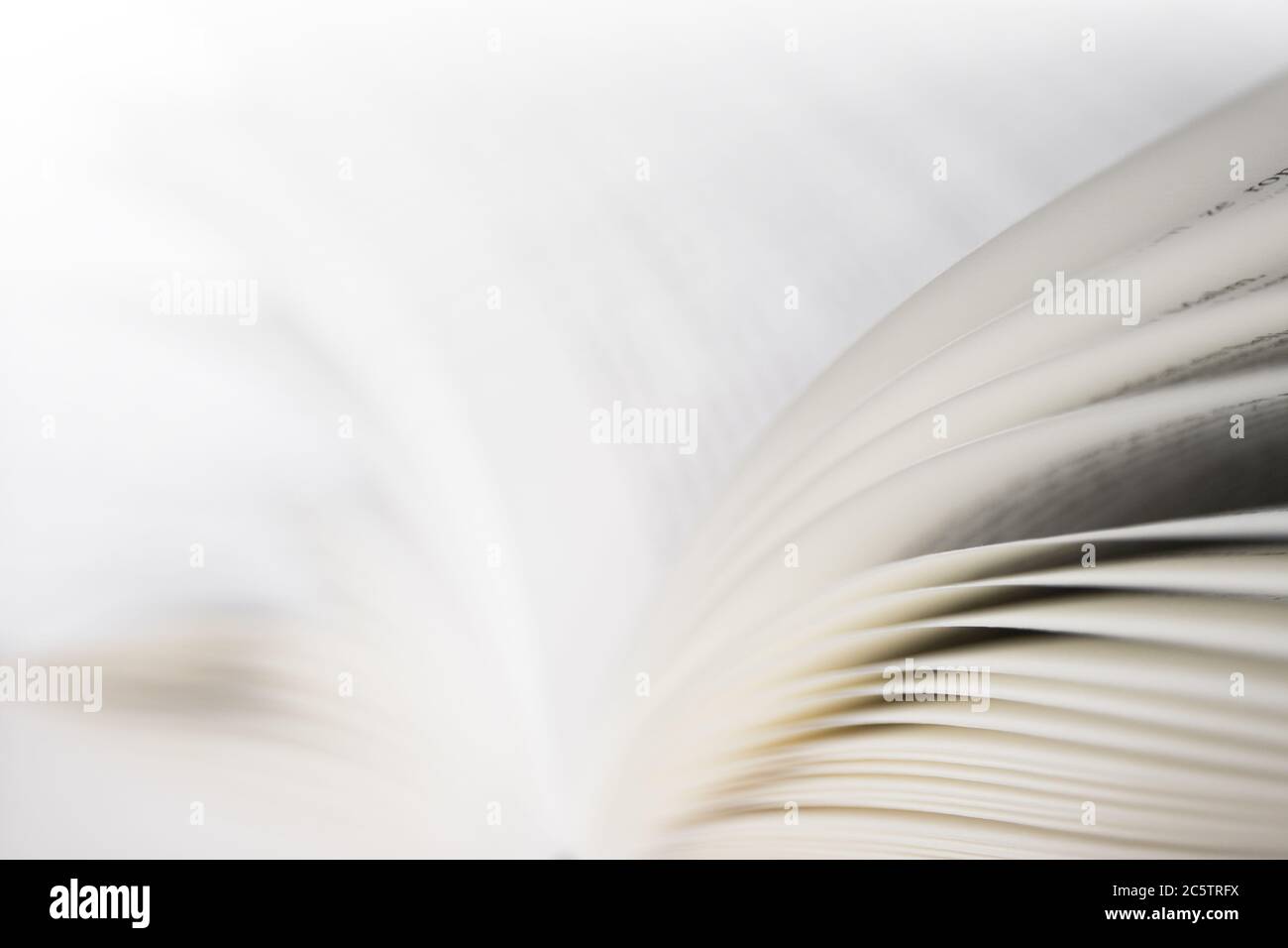 Stack of papers in an open book with a somewhat misty atmosphere with ...