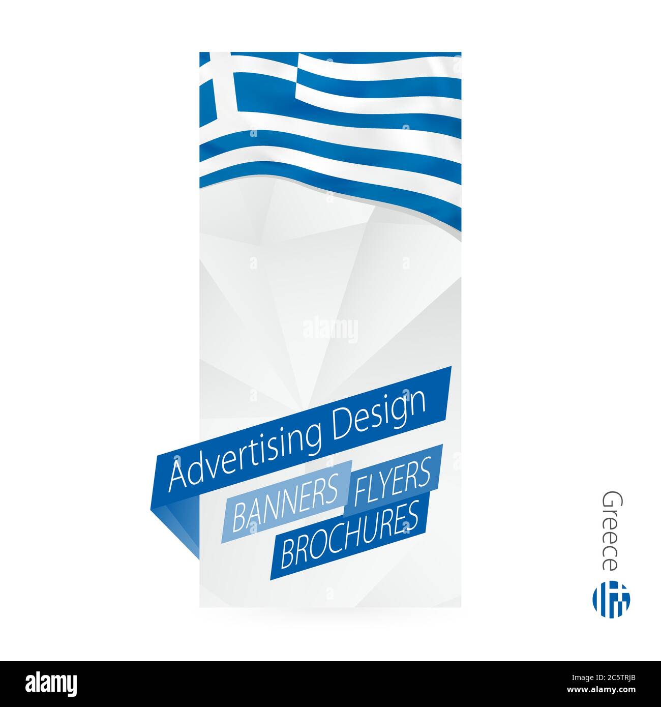 Vector abstract banner template for Greece. Advertising template with ...