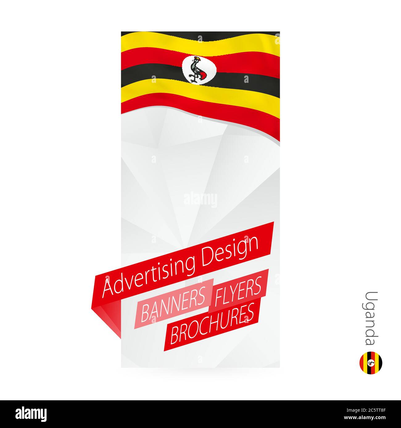 Vector abstract banner template for Uganda. Advertising template with ...