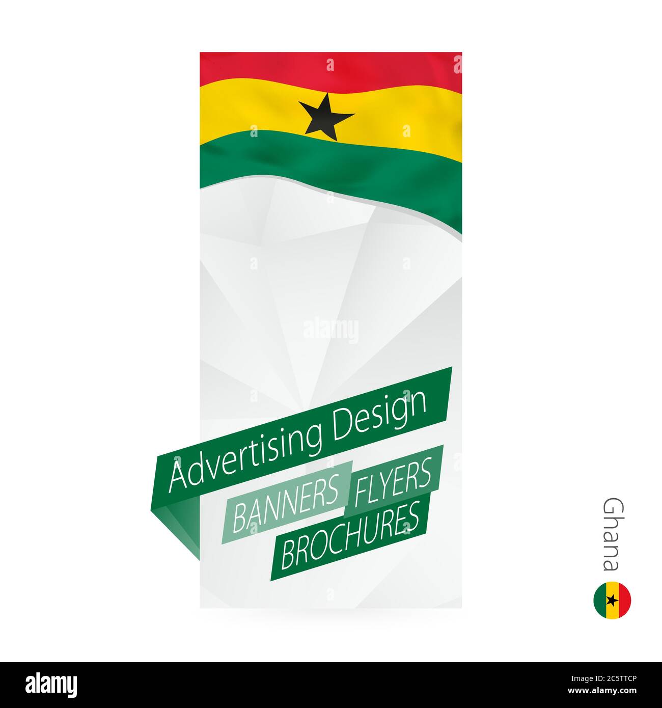 Vector abstract banner template for Ghana. Advertising template with ...