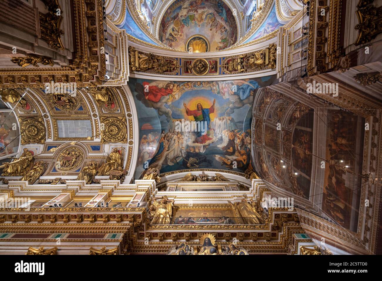 Saint Petersburg, Russia. Interior of Saint Isaac's Cathedral or ...