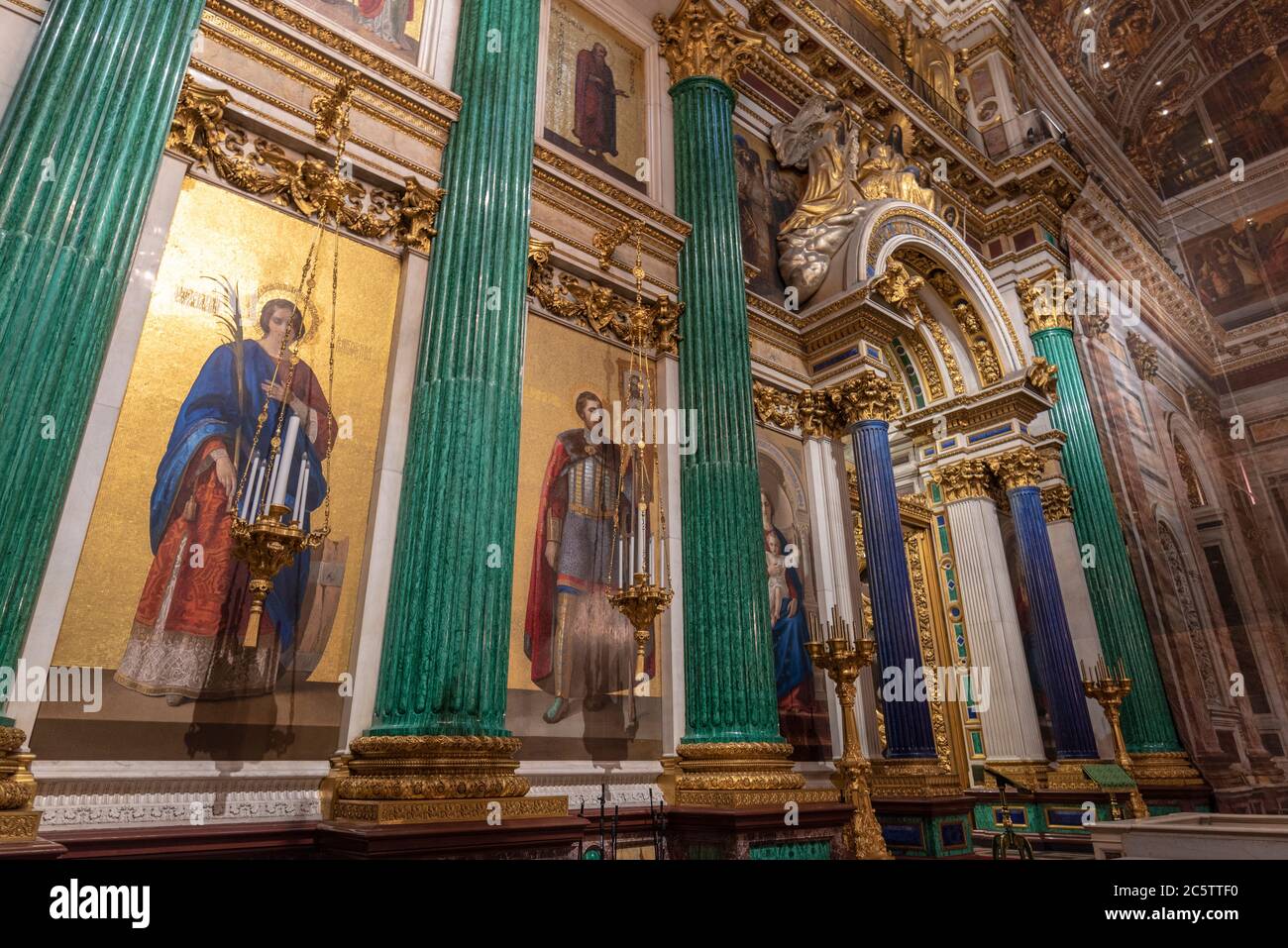 Saint Petersburg, Russia. Interior of Saint Isaac's Cathedral or ...
