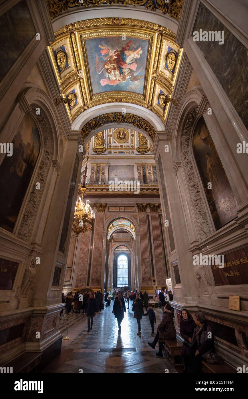 Saint Petersburg, Russia. Interior of Saint Isaac's Cathedral or ...