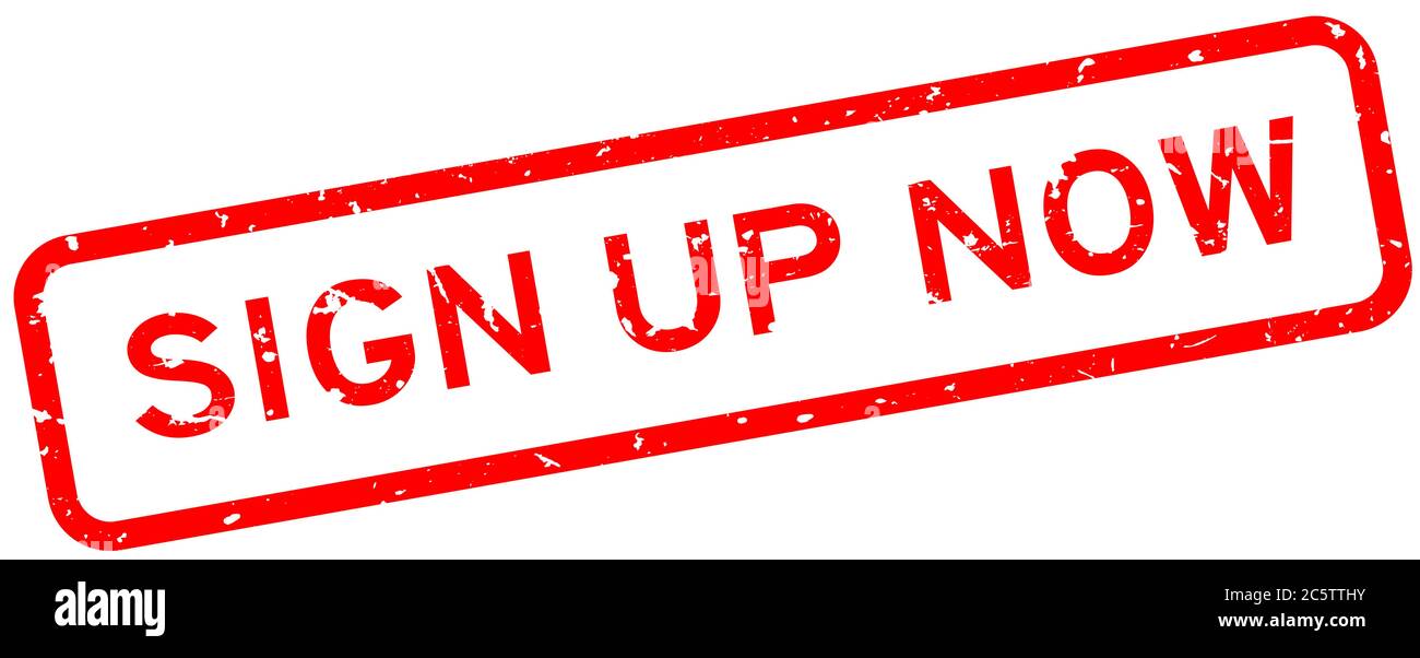 Grunge red sign up now word square rubber seal stamp on white background Stock Vector Image ...