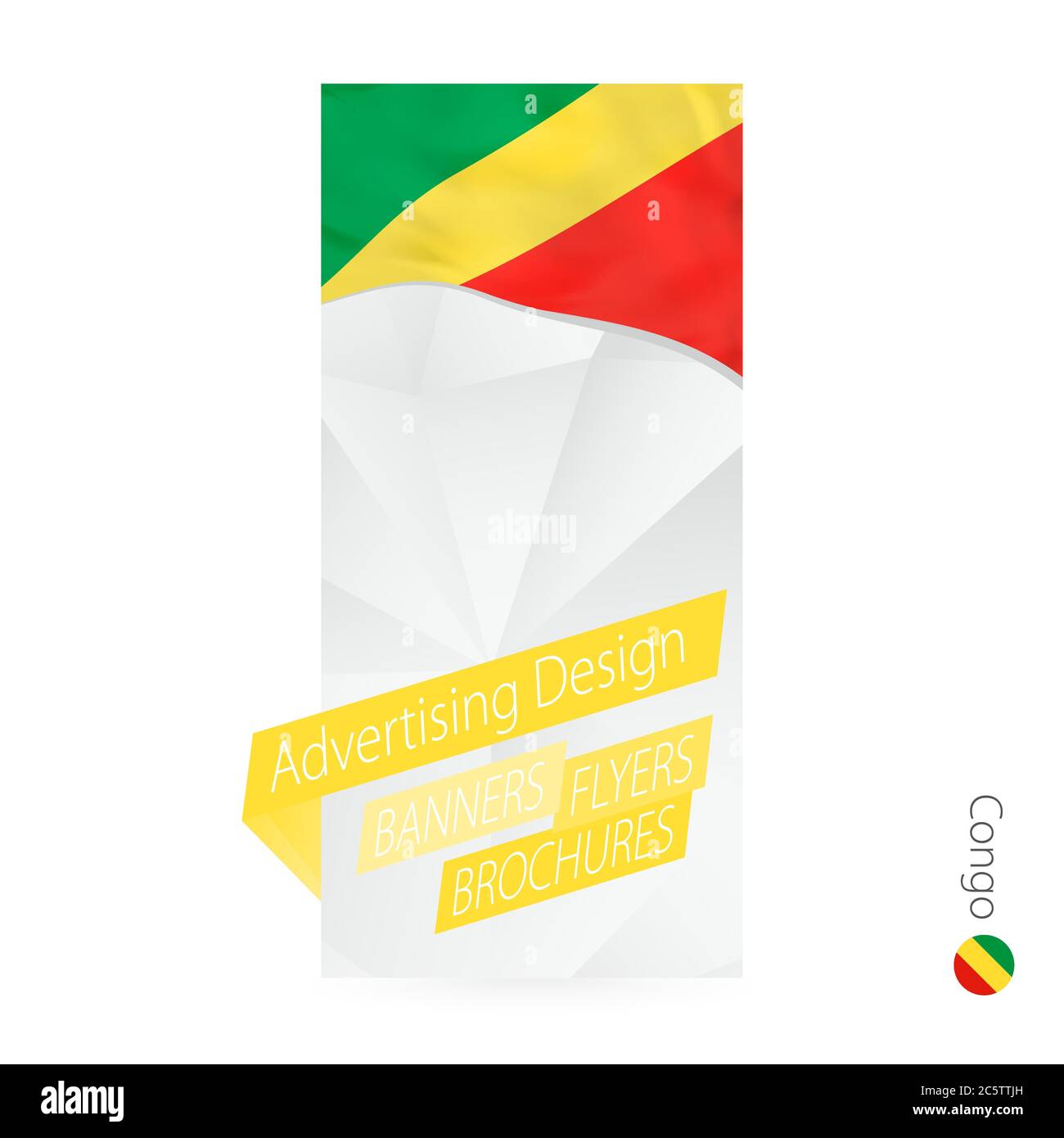 Vector abstract banner template for Congo. Advertising template with ...