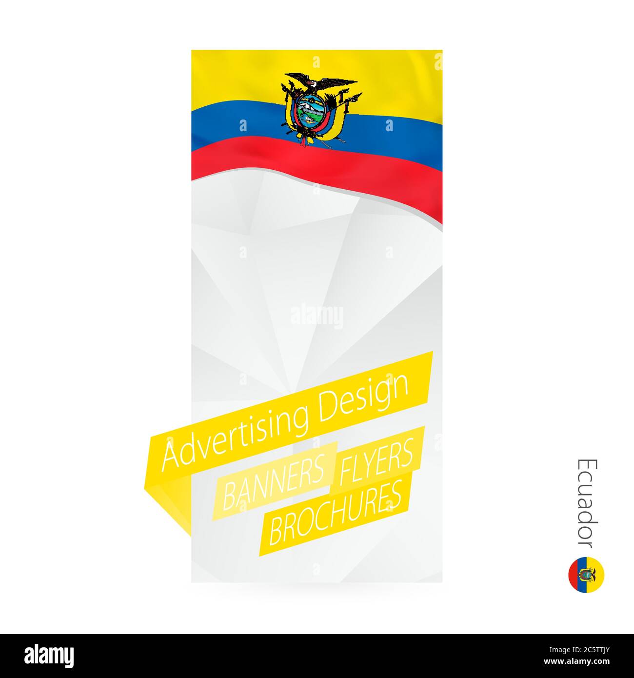 Vector abstract banner template for Ecuador. Advertising template with ...