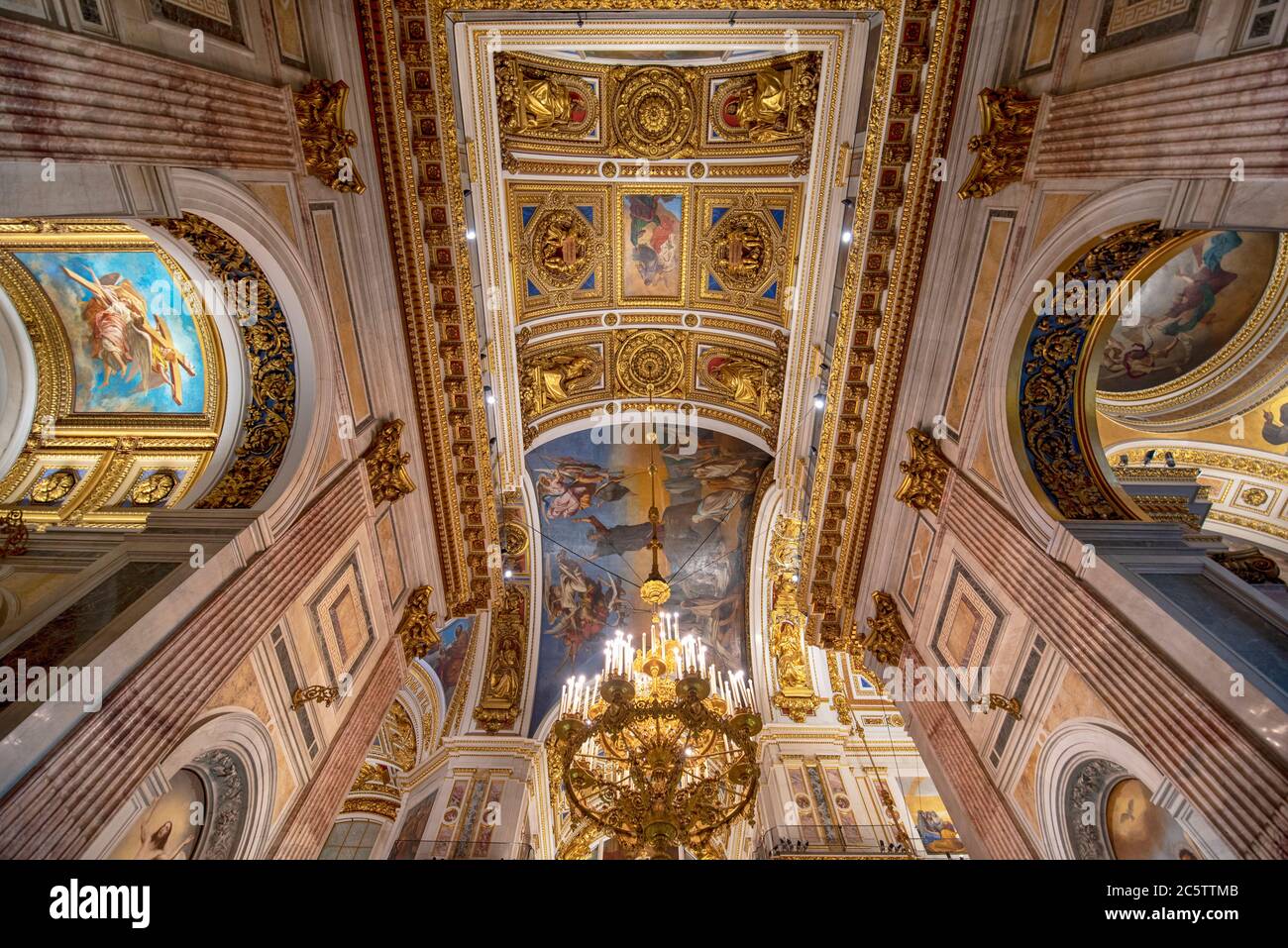 Saint Petersburg, Russia. Interior of Saint Isaac's Cathedral or ...