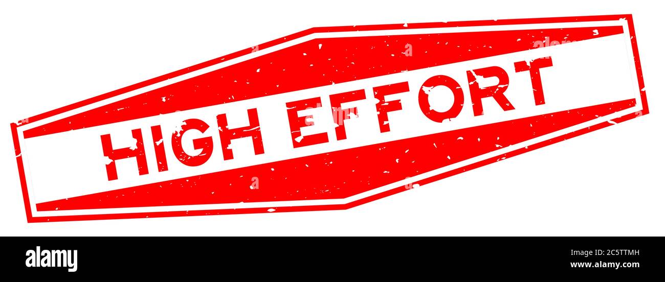 Grunge red high effort word hexagon rubber seal stamp on white background Stock Vector Image ...