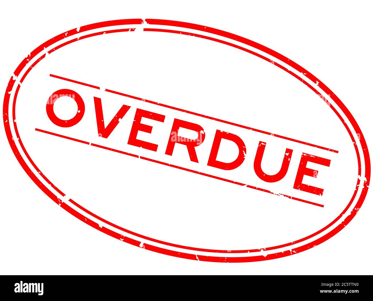 Grunge red overdue word oval rubber seal stamp on white background Stock Vector Image & Art - Alamy
