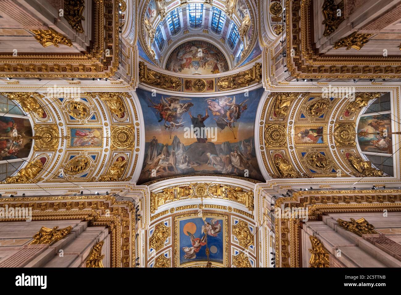 Saint Petersburg, Russia. Interior of Saint Isaac's Cathedral or ...