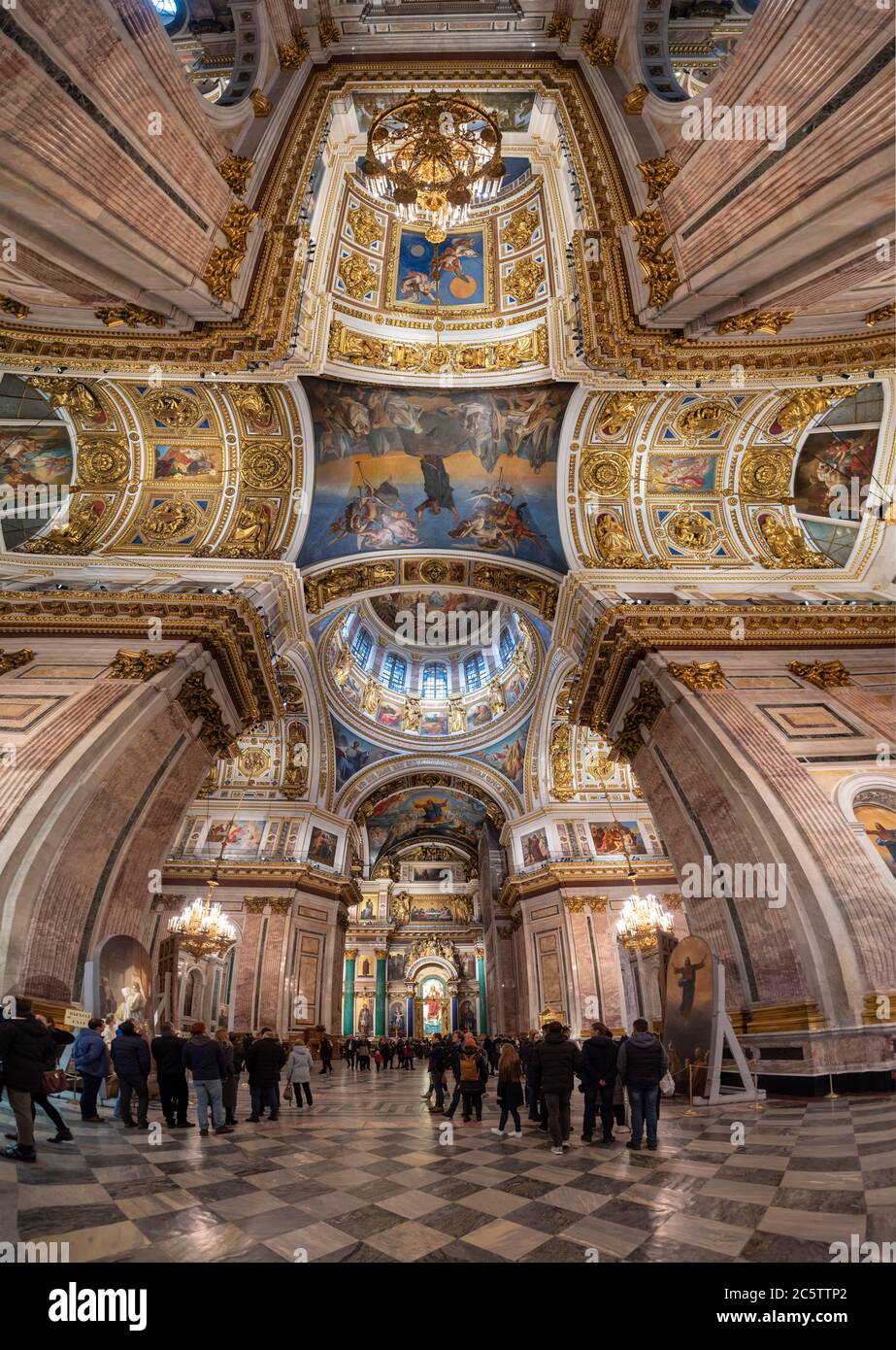 Saint Petersburg, Russia. Interior of Saint Isaac's Cathedral or ...