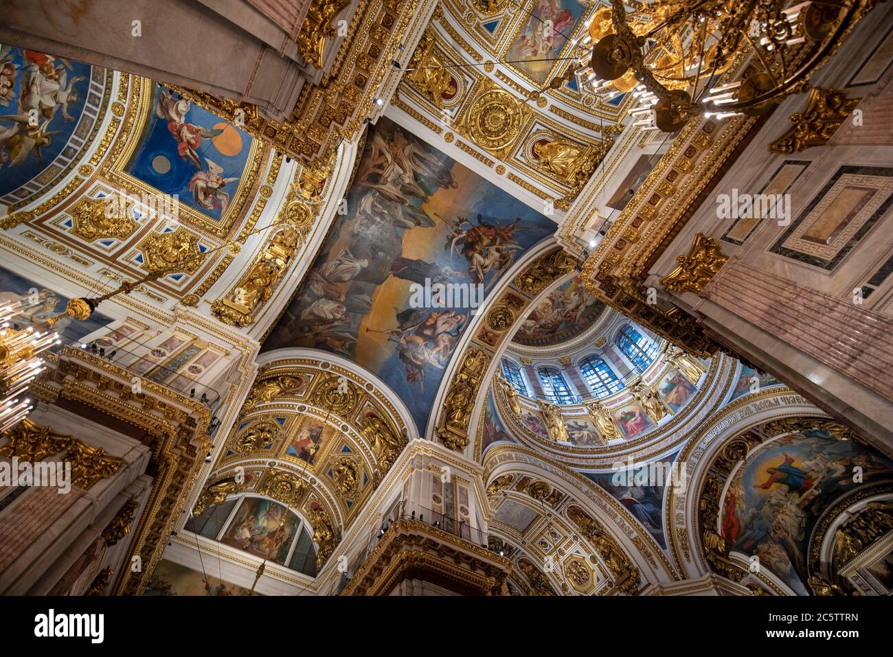 Saint Petersburg, Russia. Interior of Saint Isaac's Cathedral or ...