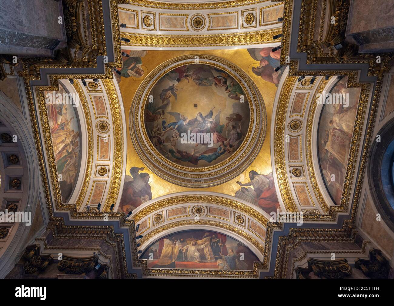 Saint Petersburg, Russia. Interior of Saint Isaac's Cathedral or ...
