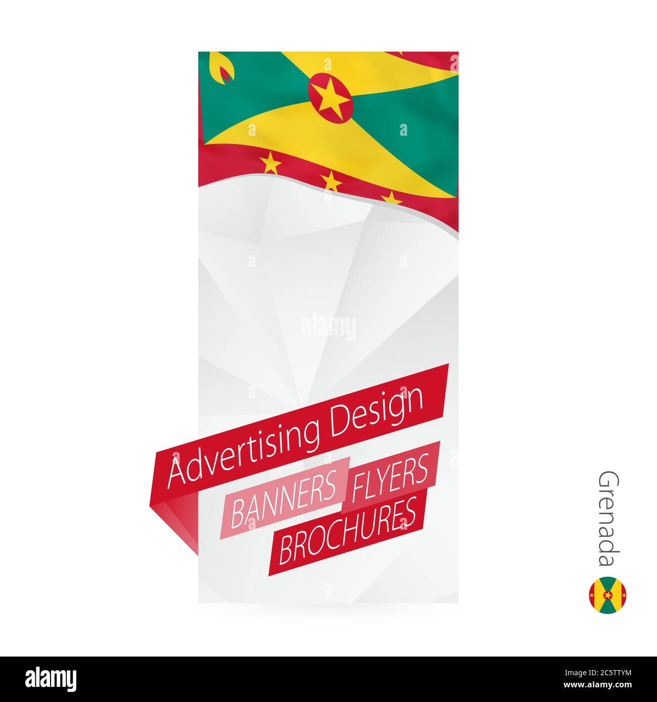 Vector abstract banner template for Grenada. Advertising template with ...