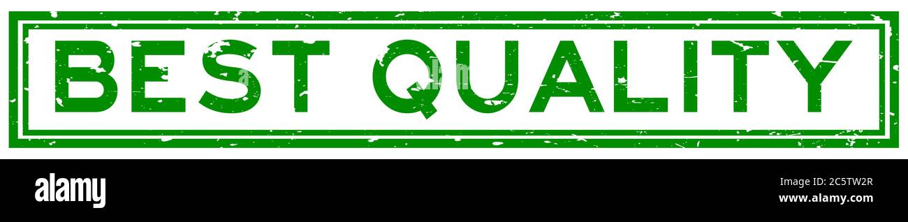 Grunge green best quality word rubber seal stamp on white background ...