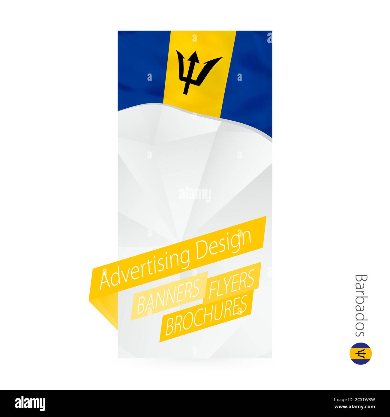 Vector abstract banner template for Barbados. Advertising template with ...