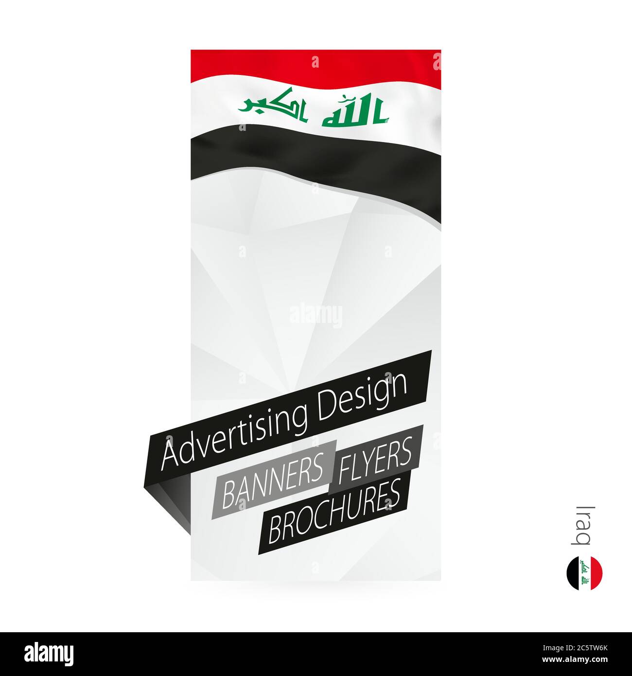 Vector abstract banner template for Iraq. Advertising template with ...