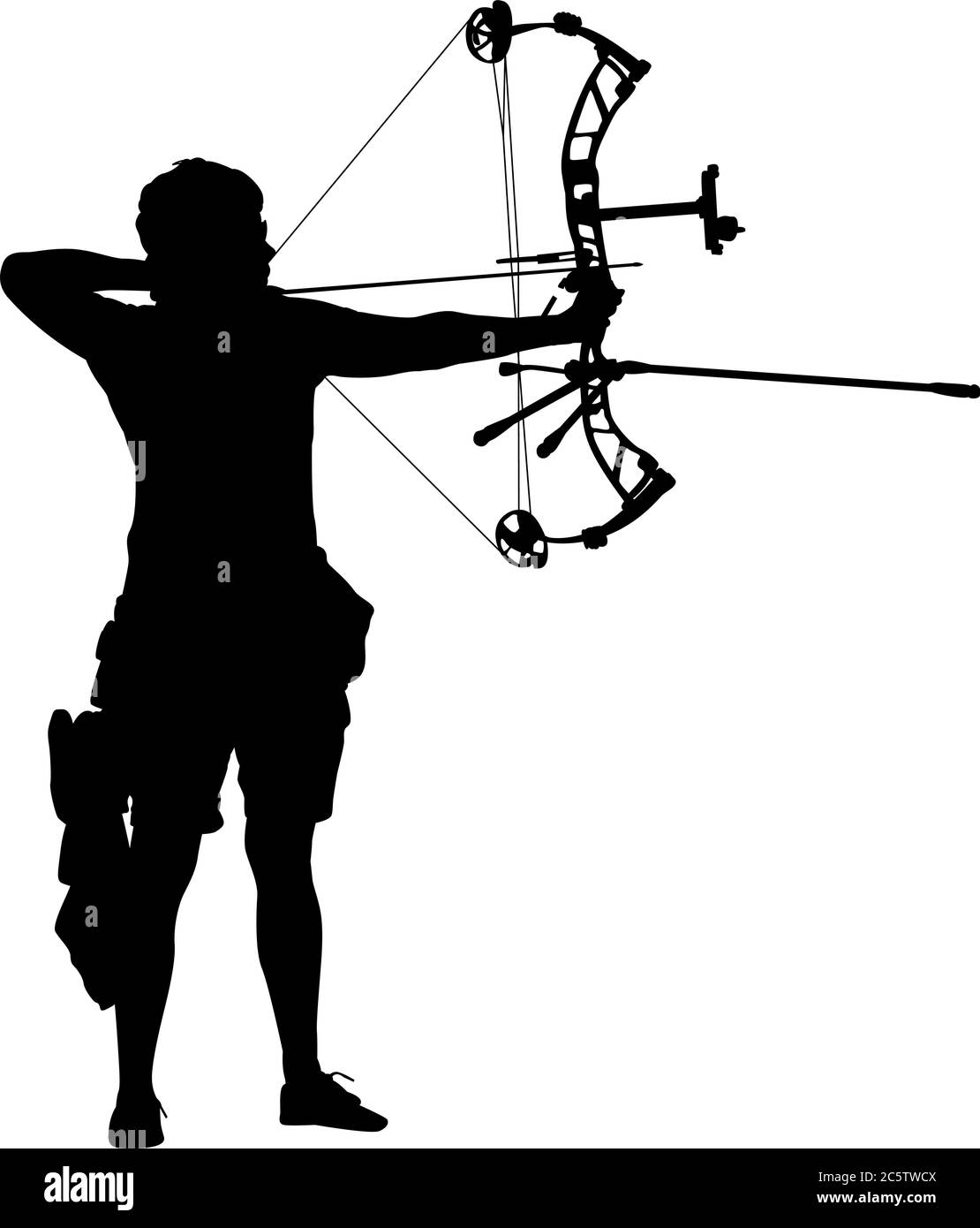 Female archer shooting bow arrow hi-res stock photography and images - Alamy