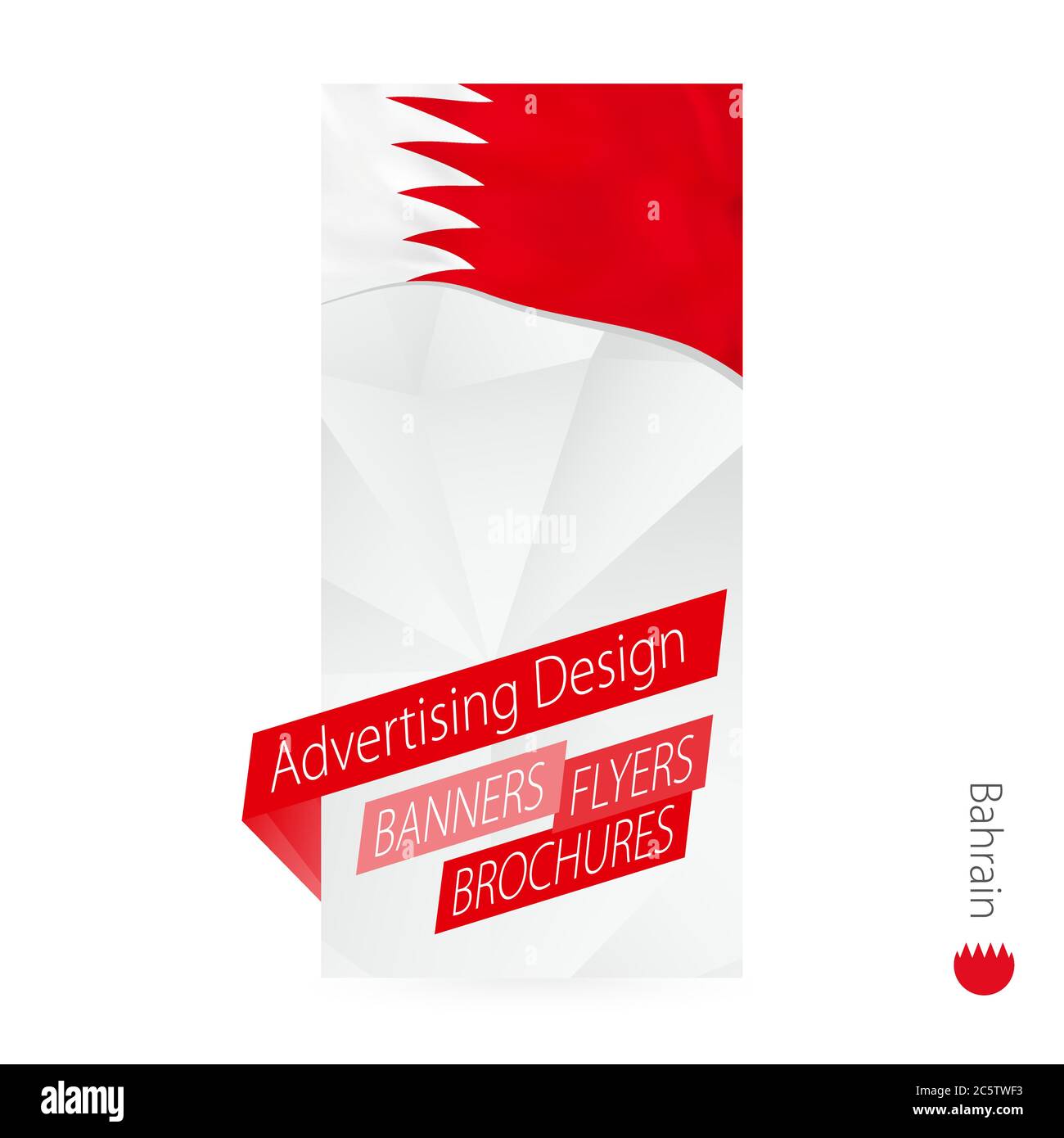 Vector abstract banner template for Bahrain. Advertising template with ...