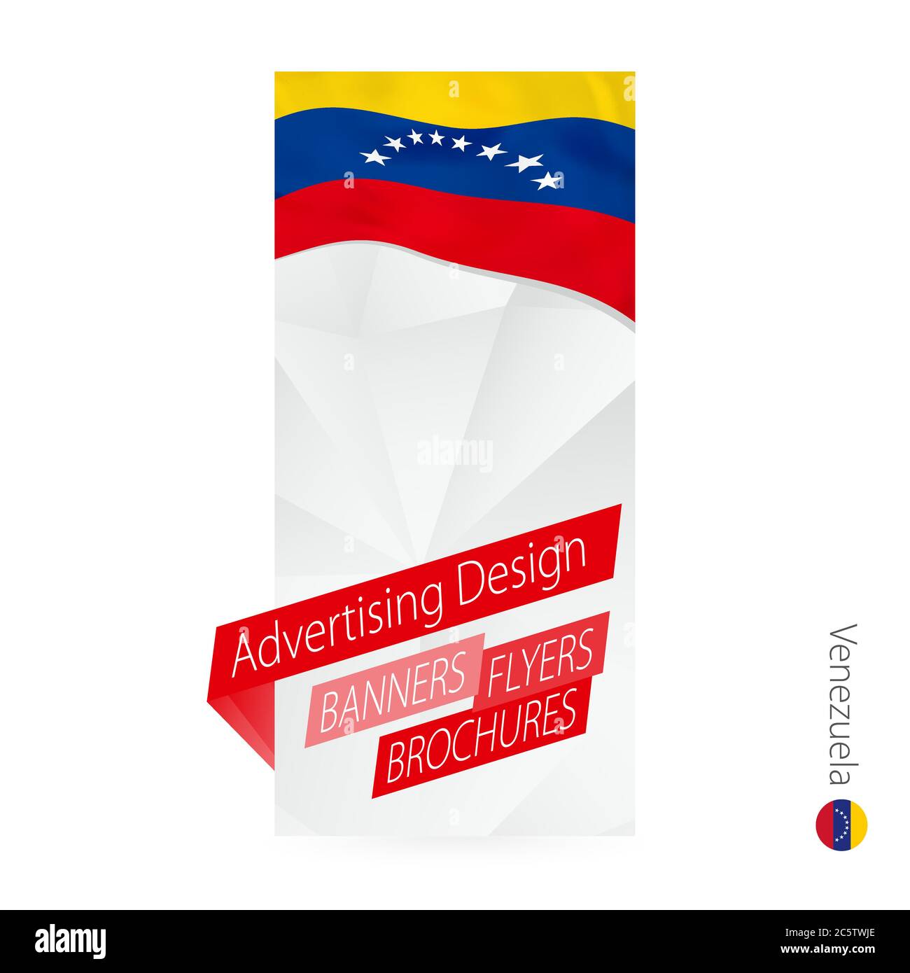 Vector abstract banner template for Venezuela. Advertising template ...