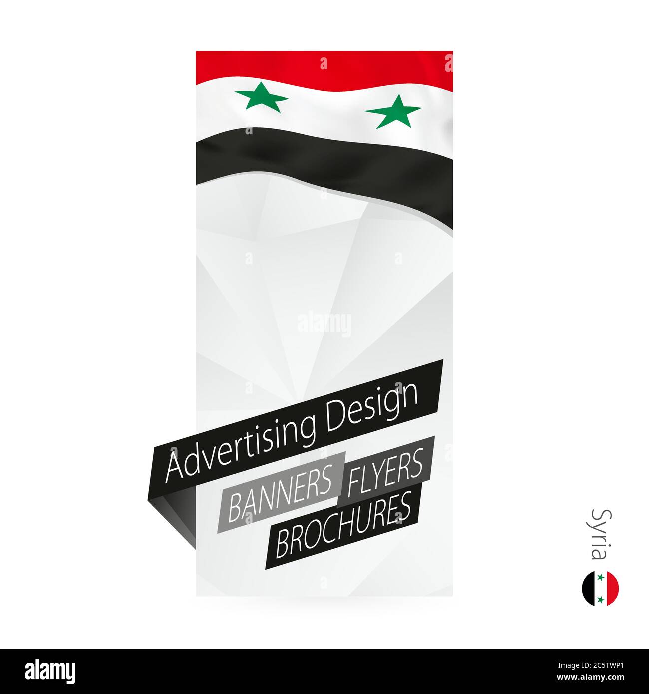 Vector abstract banner template for Syria. Advertising template with ...