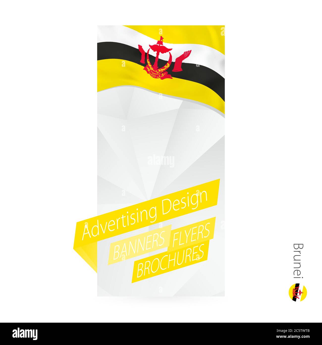 Vector abstract banner template for Brunei. Advertising template with ...