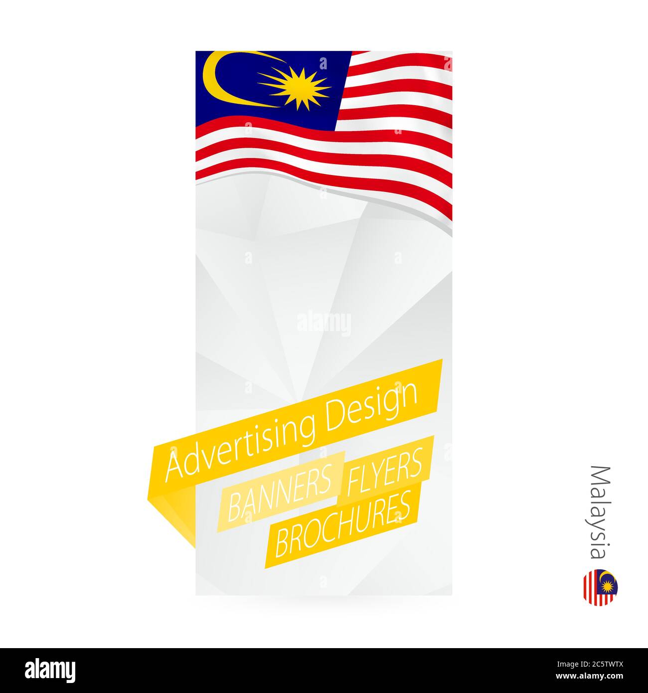Vector abstract banner template for Malaysia. Advertising template with ...