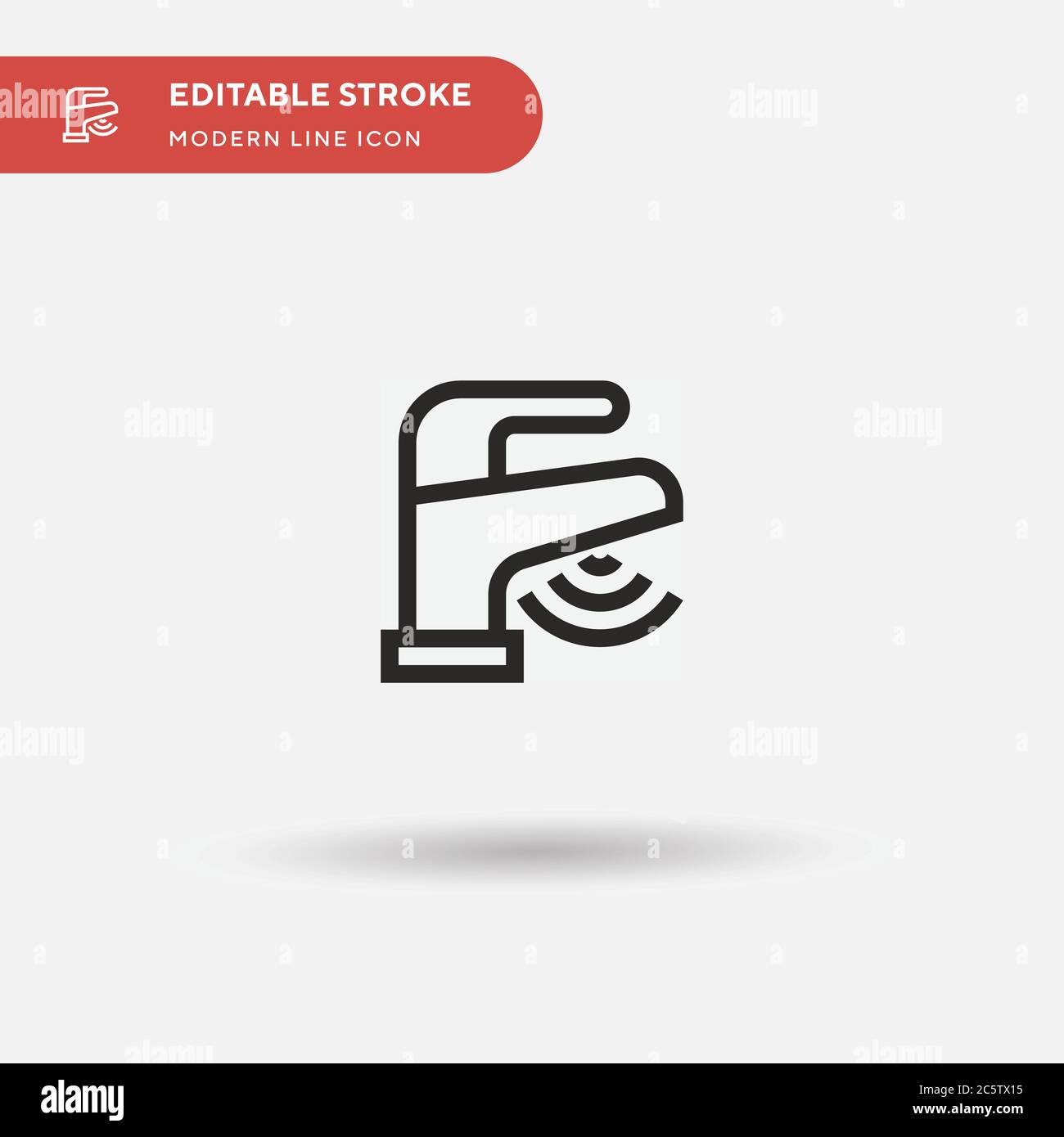 Faucet Simple vector icon. Illustration symbol design template for web ...
