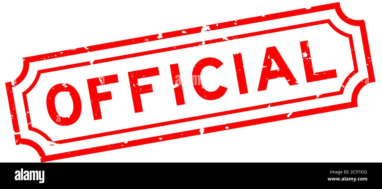 Grunge red official word rubber seal stamp on white background Stock Vector Image & Art - Alamy