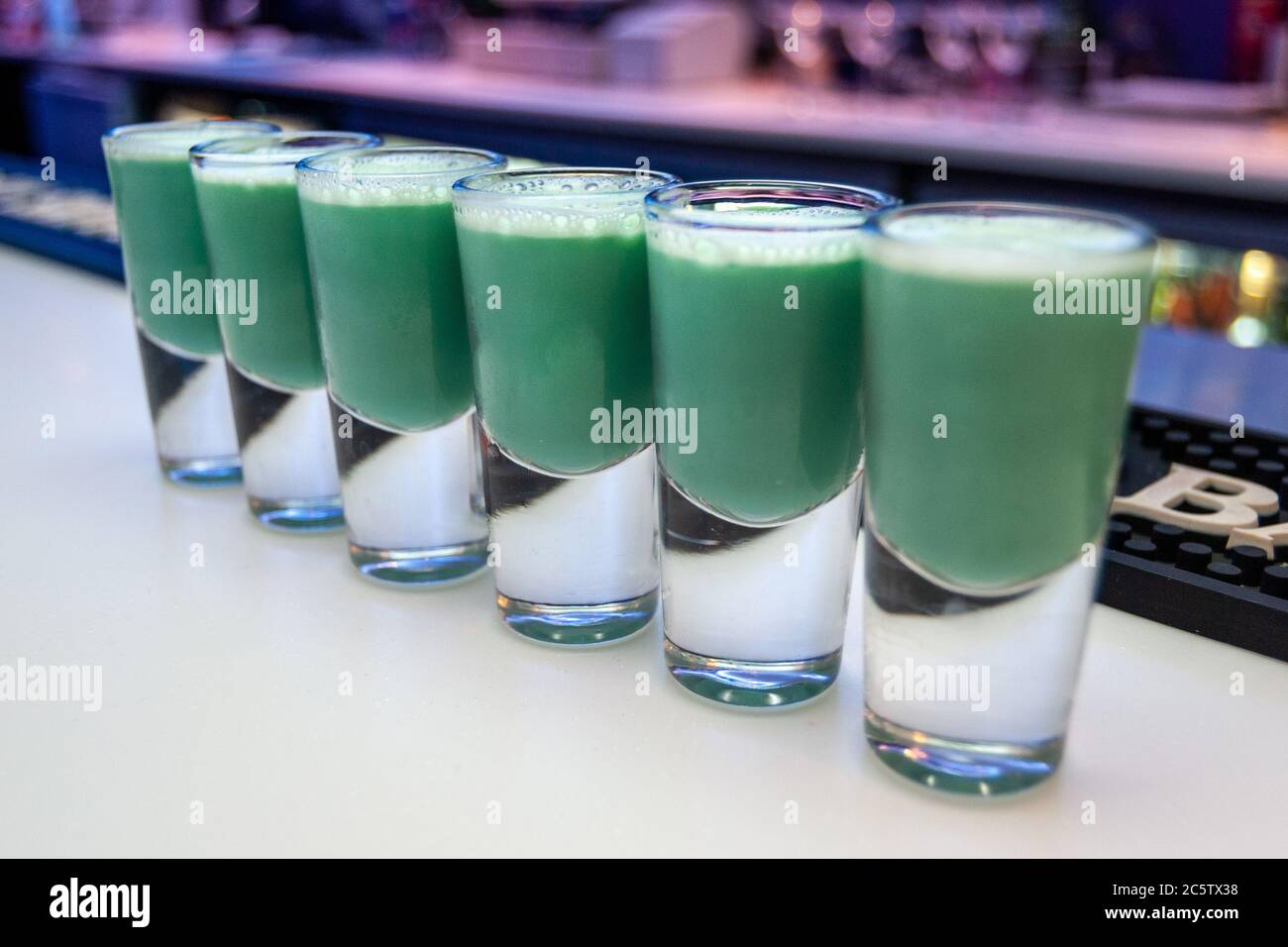 Shot drinks in a bar Stock Photo - Alamy