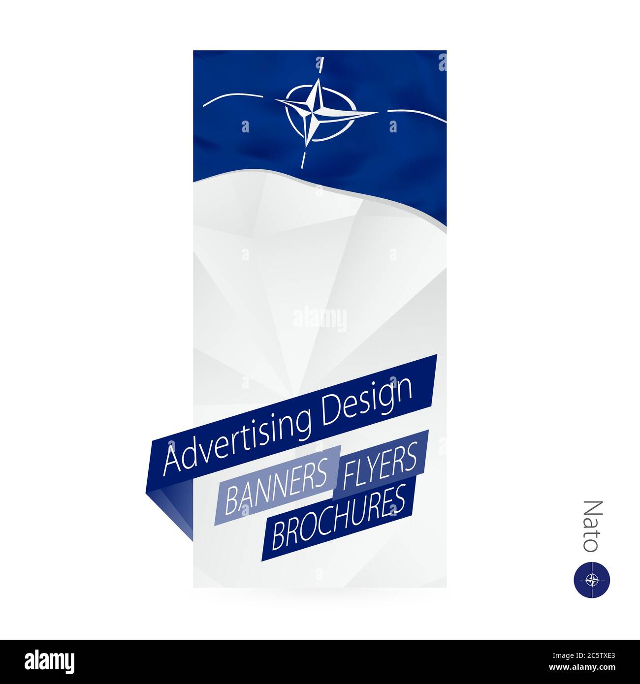 Vector abstract banner template for Nato. Advertising template with ...