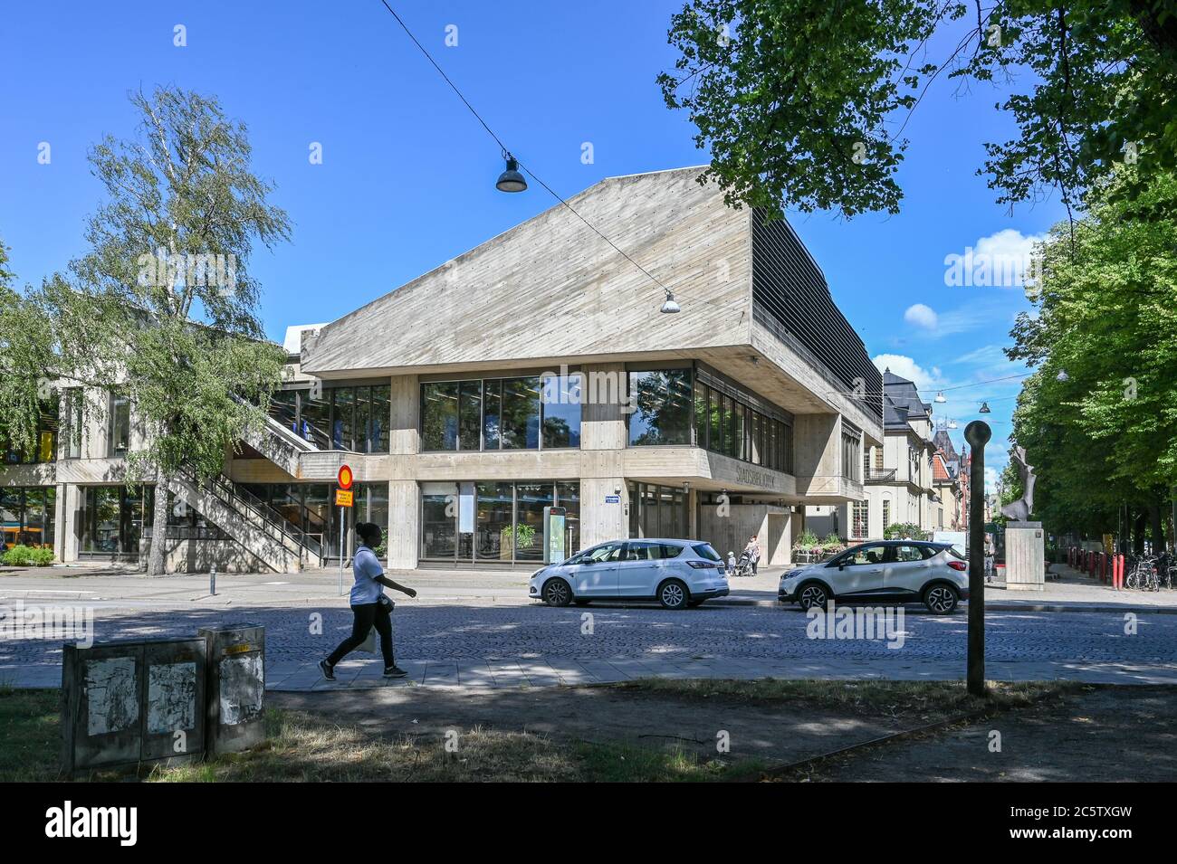 The city library of Norrkoping is an example of brutalist architecture ...