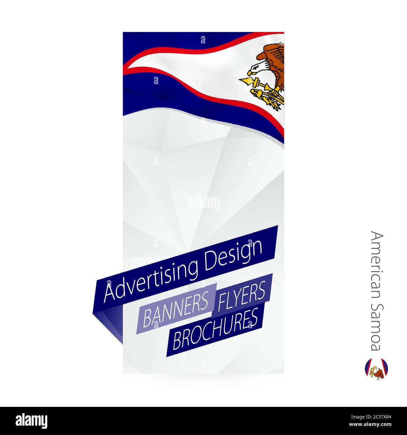 Vector abstract banner template for American Samoa. Advertising ...