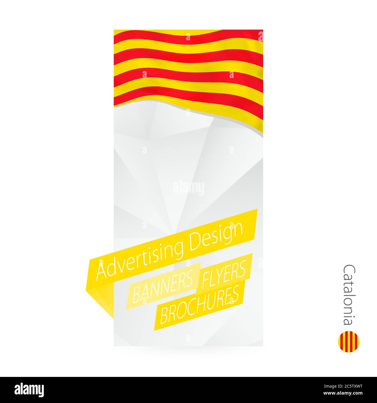 Vector abstract banner template for Catalonia. Advertising template ...