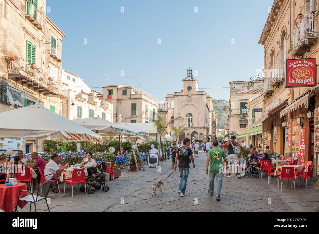 Urban scene from Tropea, a popular travel destination in Calabria on ...