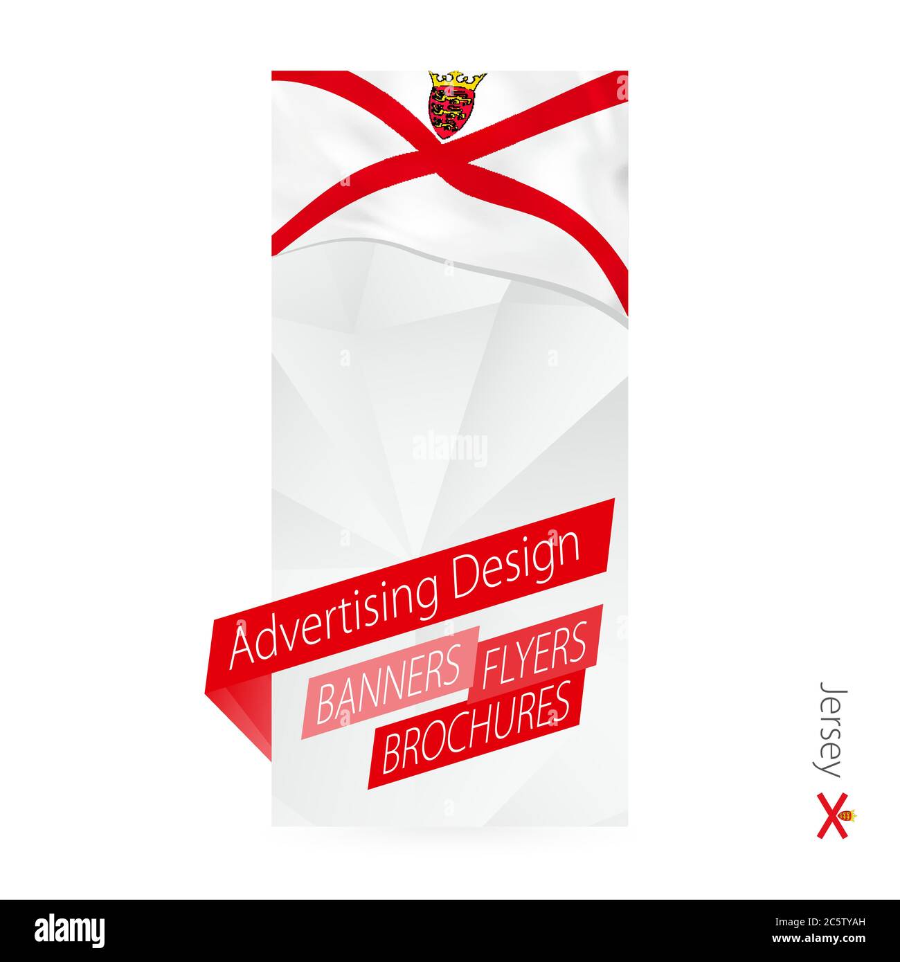 Vector abstract banner template for Jersey. Advertising template with ...