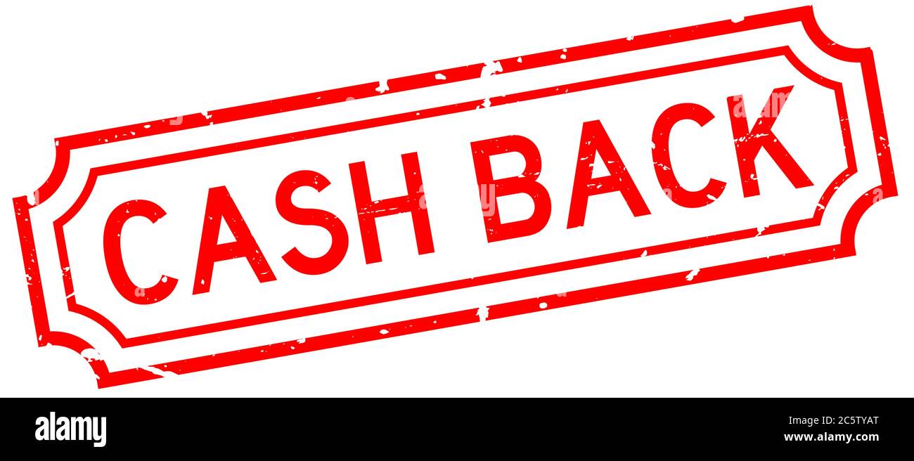 Grunge red cash back word rubber seal stamp on white background Stock ...