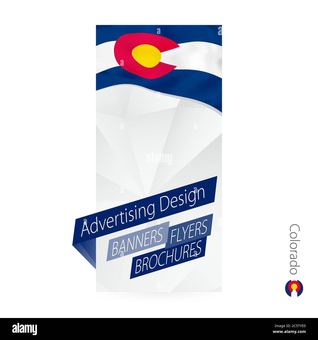 Vector abstract banner template for US state Colorado. Advertising ...