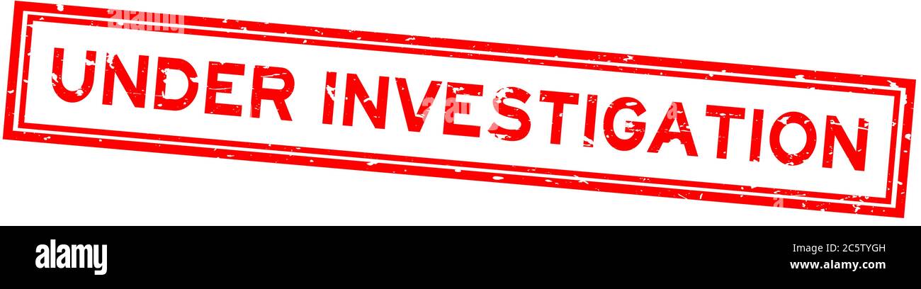 Grunge red under investigation word square rubber seal stamp on white background Stock Vector ...