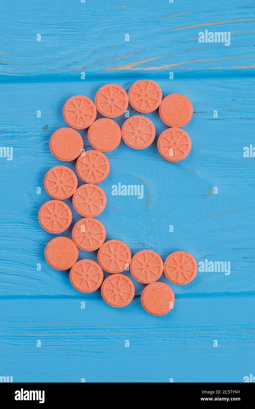 Letter C made of tablets Stock Photo - Alamy