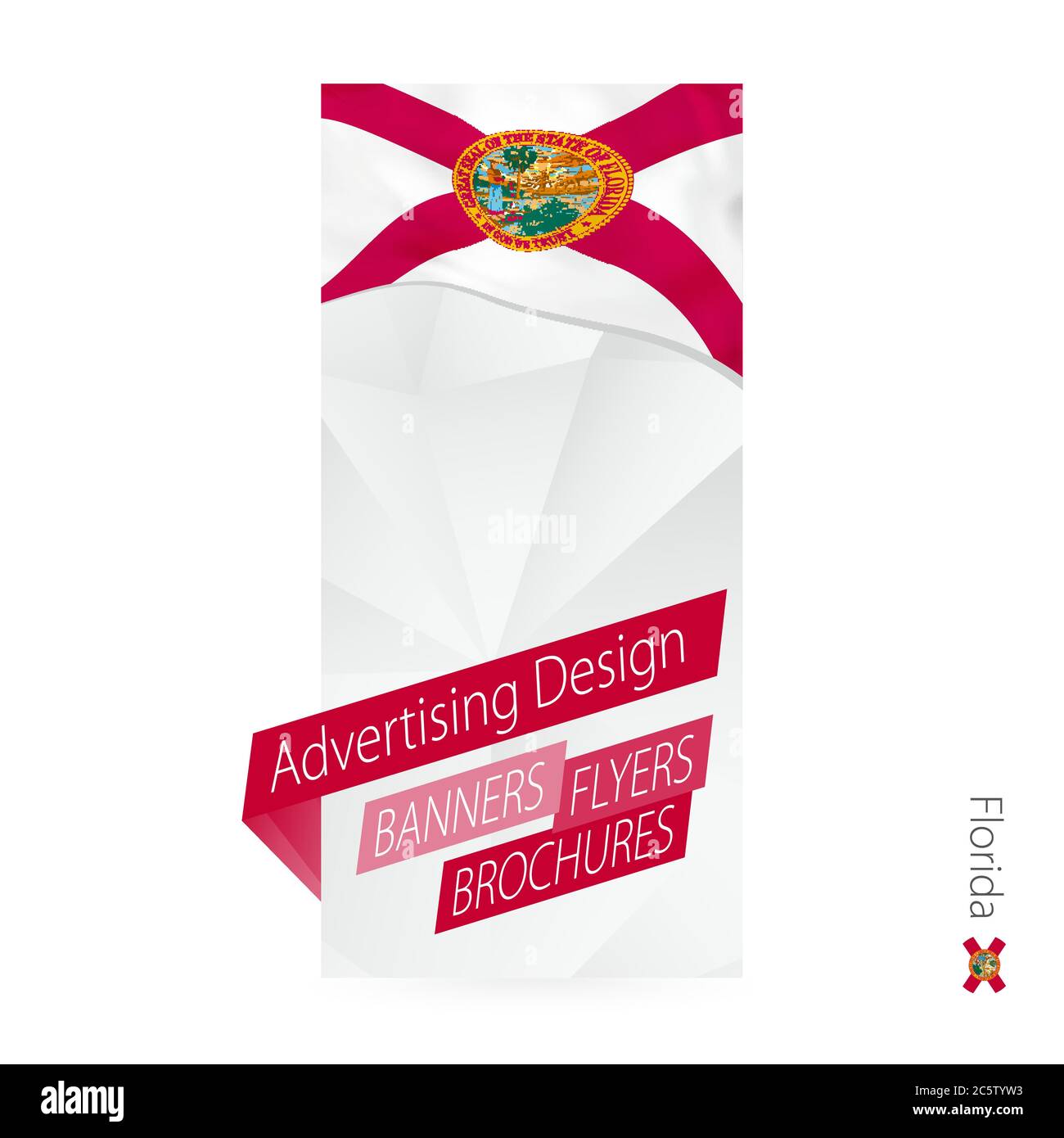 Vector abstract banner template for US state Florida. Advertising ...