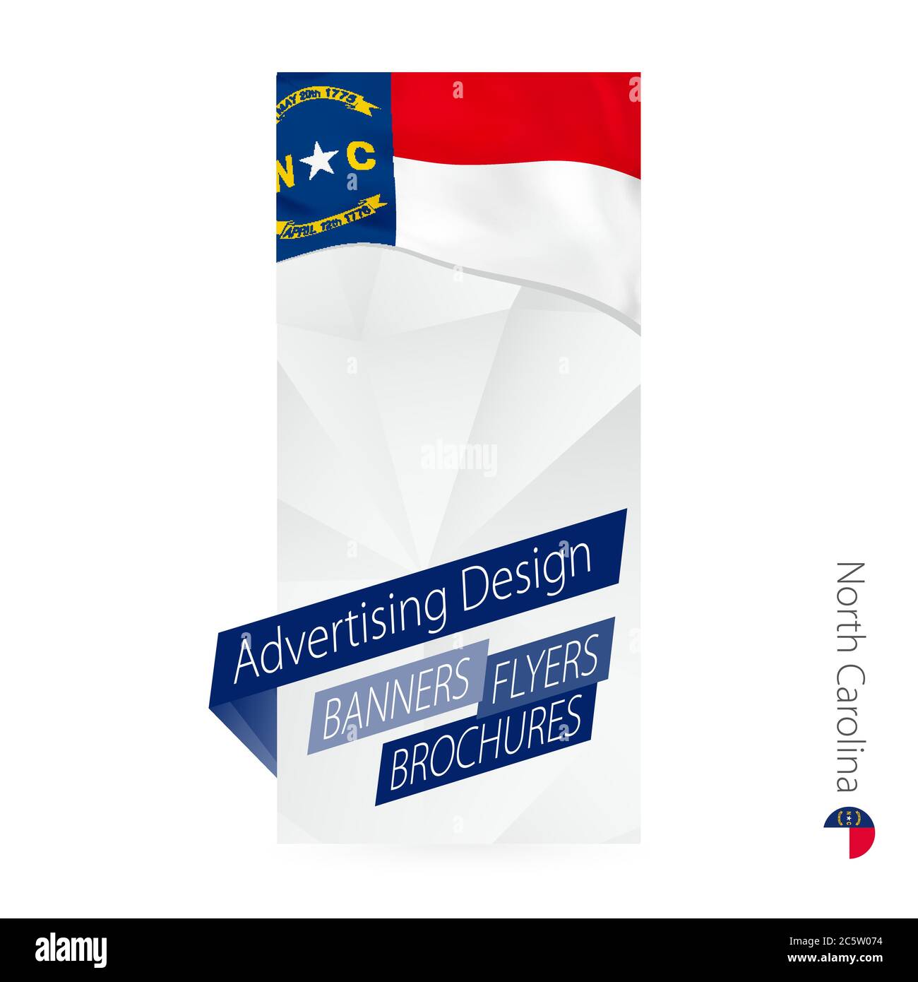 Vector abstract banner template for US state North Carolina ...