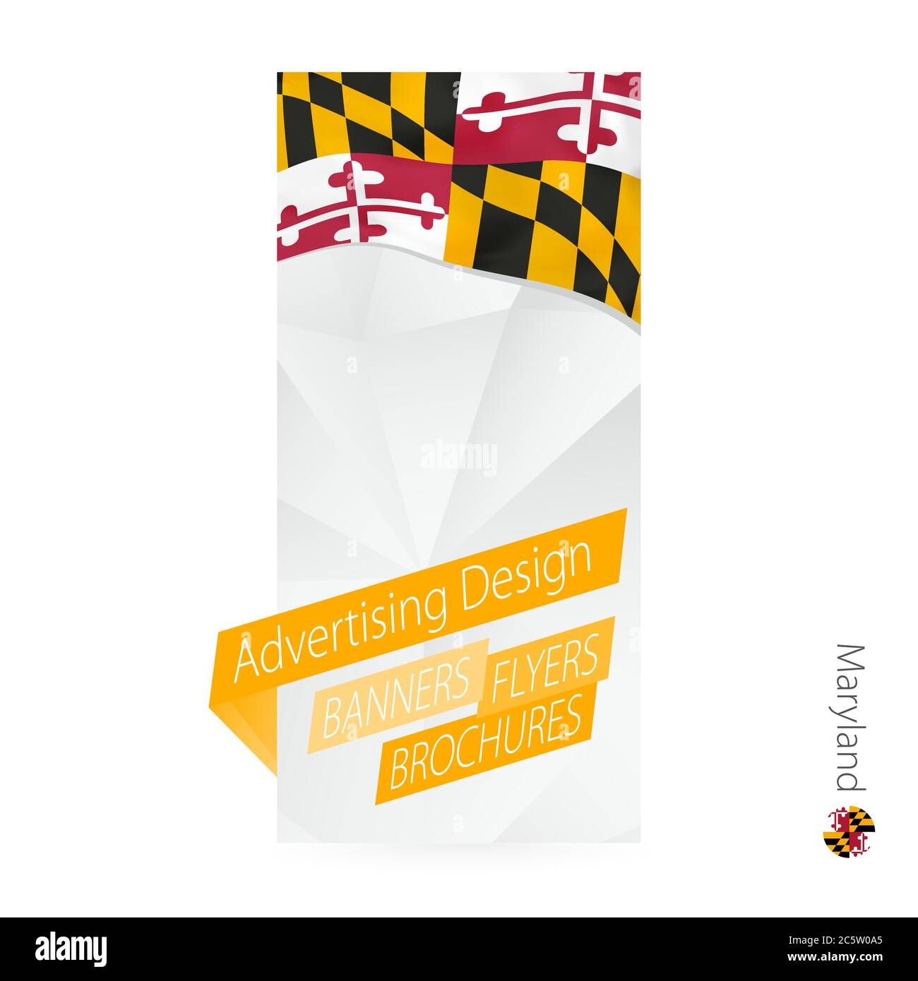 Vector abstract banner template for US state Maryland. Advertising ...