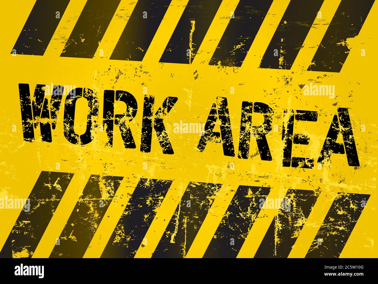 Work area sign, industrial, grungy style Stock Vector Image & Art - Alamy