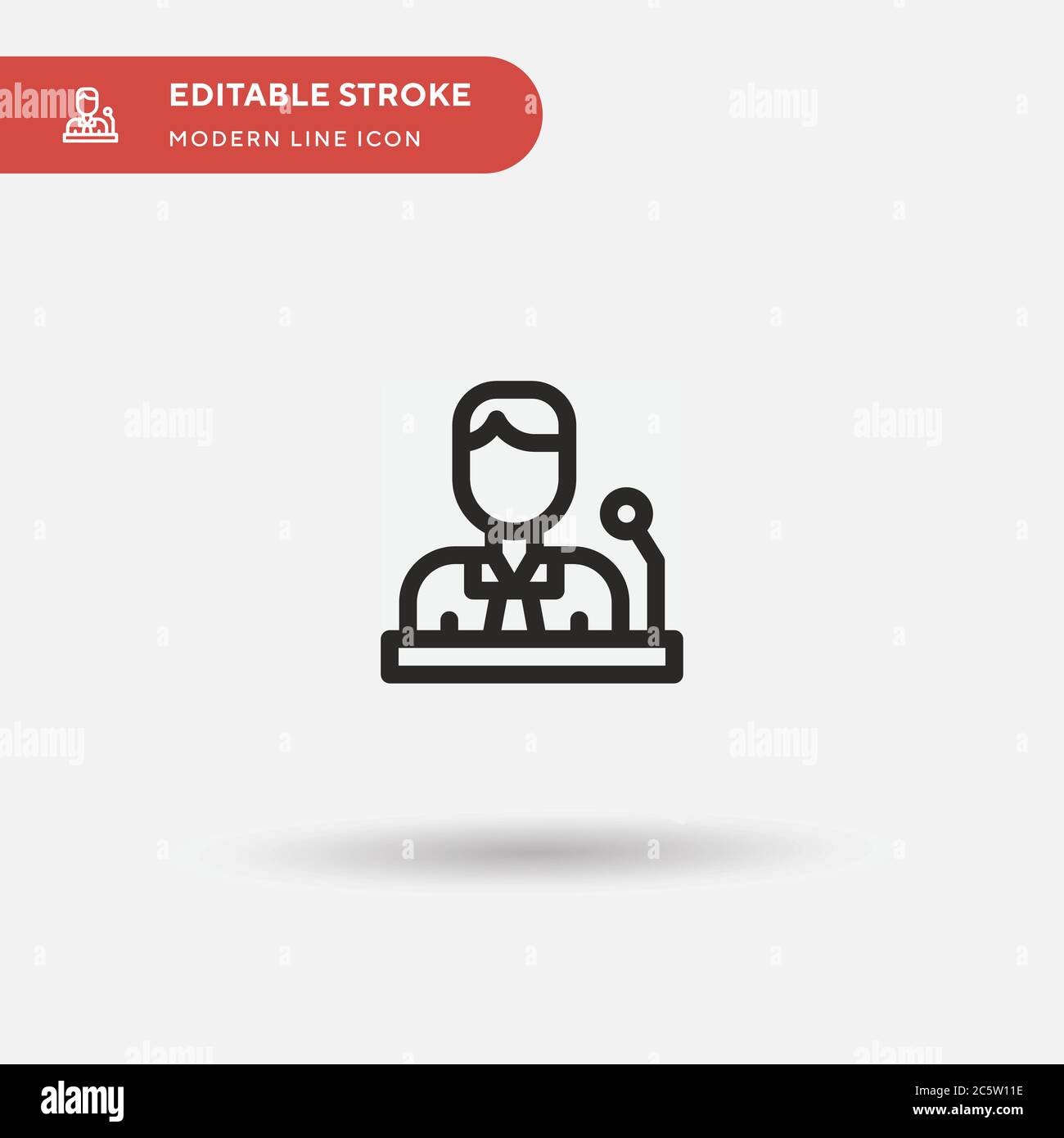 President Simple vector icon. Illustration symbol design template for ...